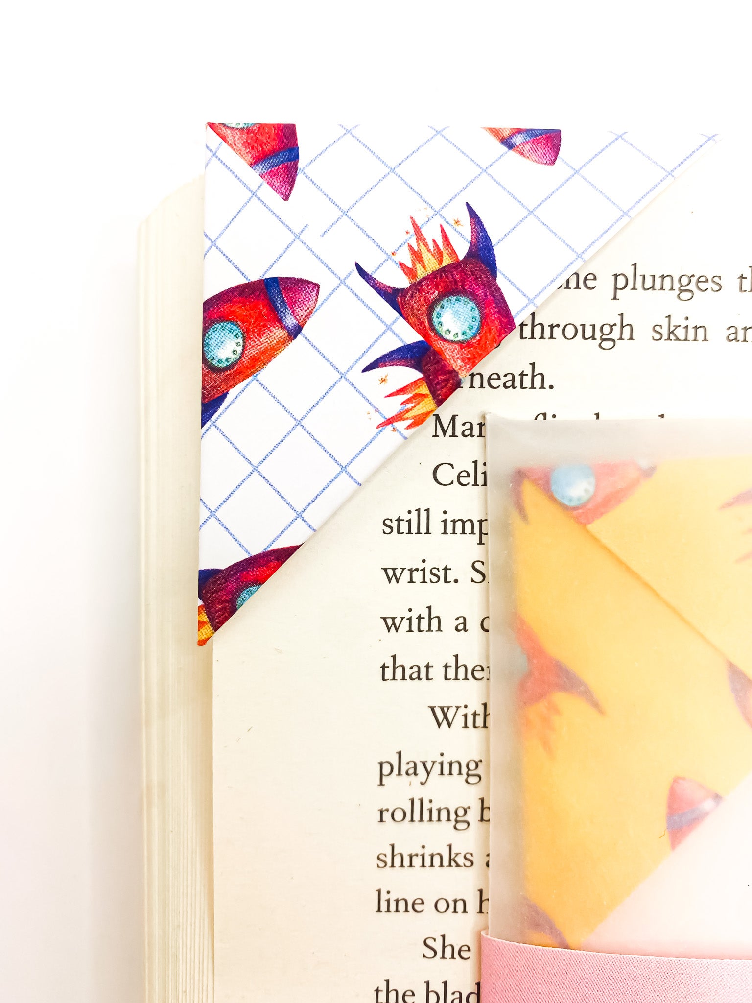 Origami bookmarks – Jack and Orla